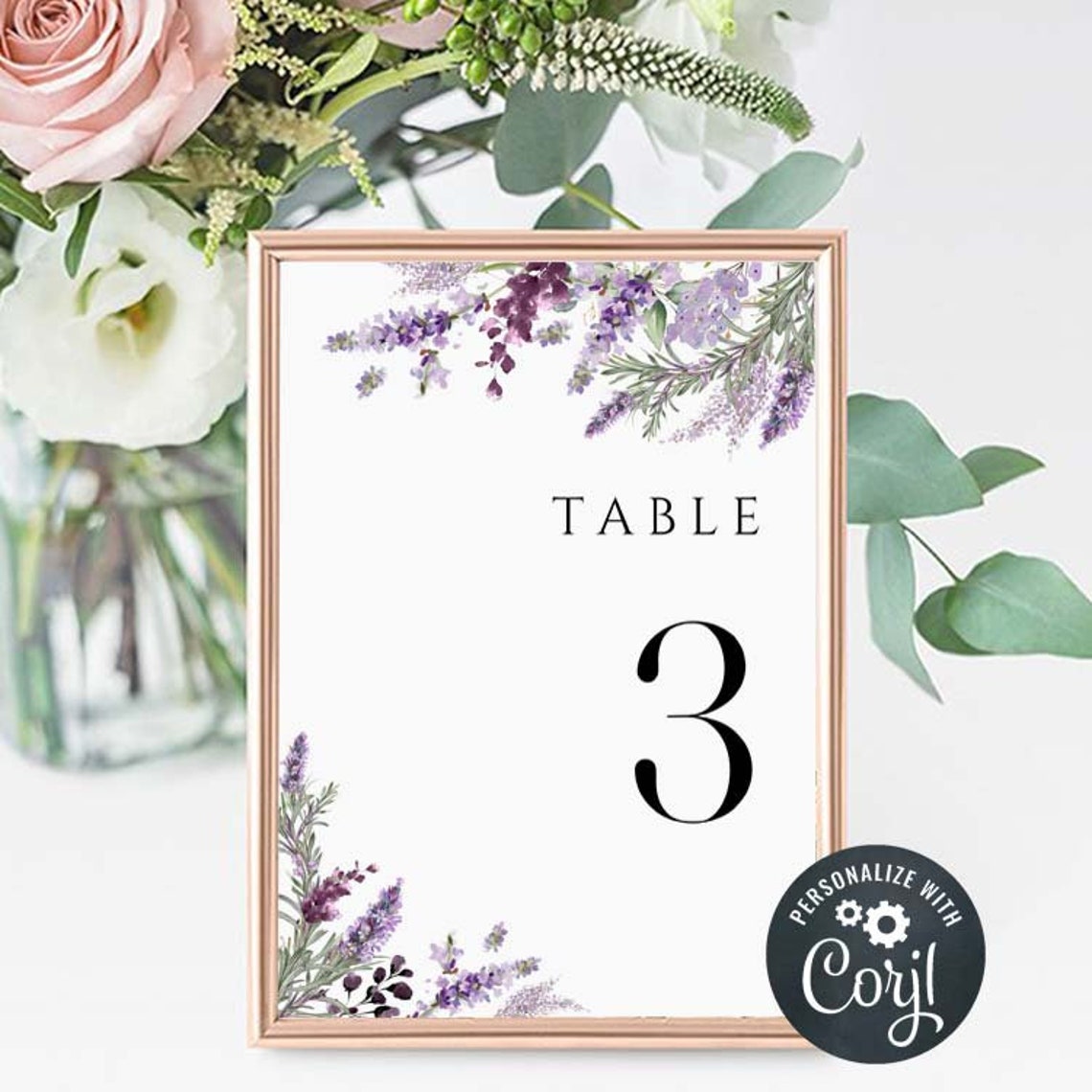 Table Number Card Template Wedding Table Number Printable - Etsy