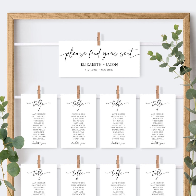 Graduation Seating Chart - Etsy
