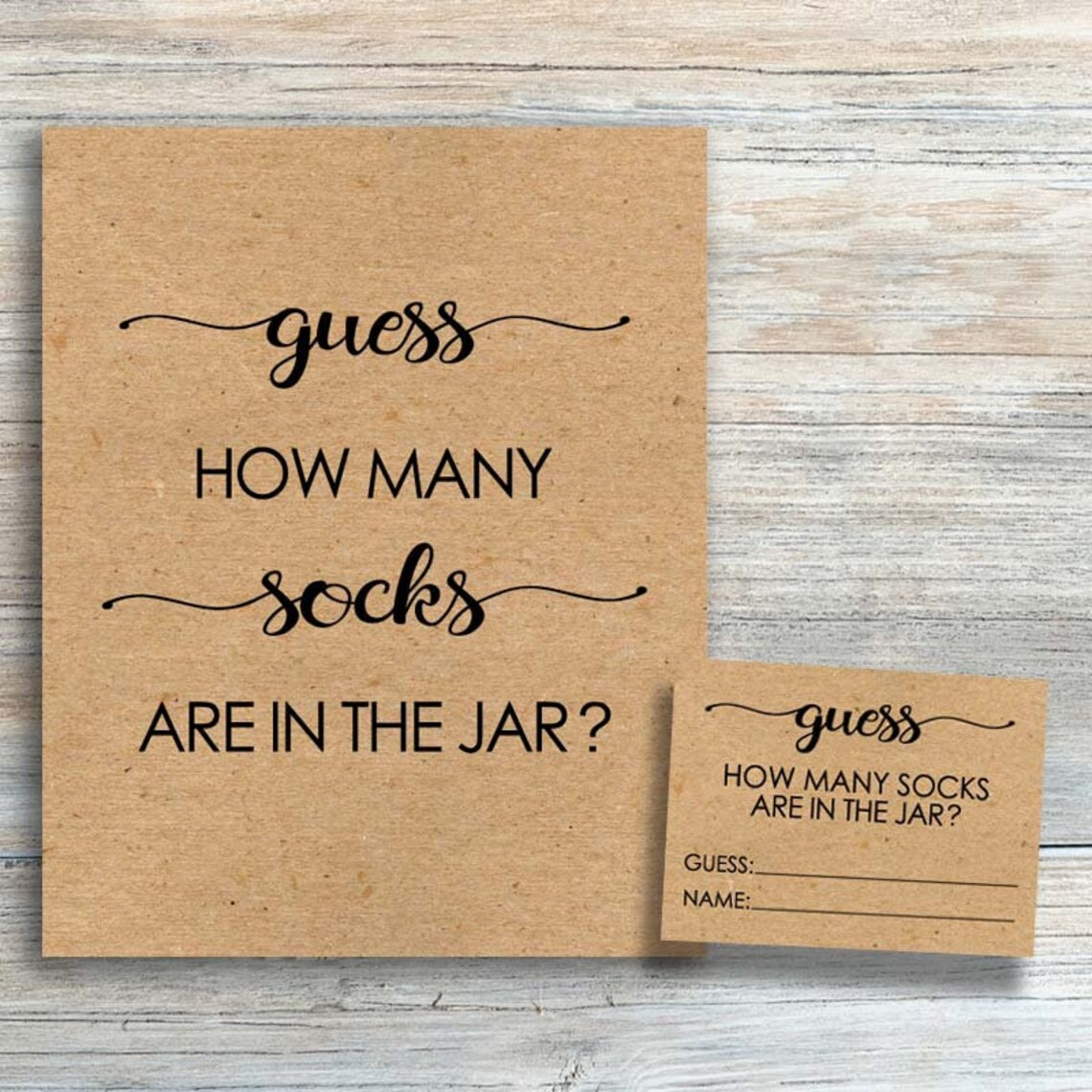 Guess How Many Socks Are in the Jar Guess How Many Baby | Etsy