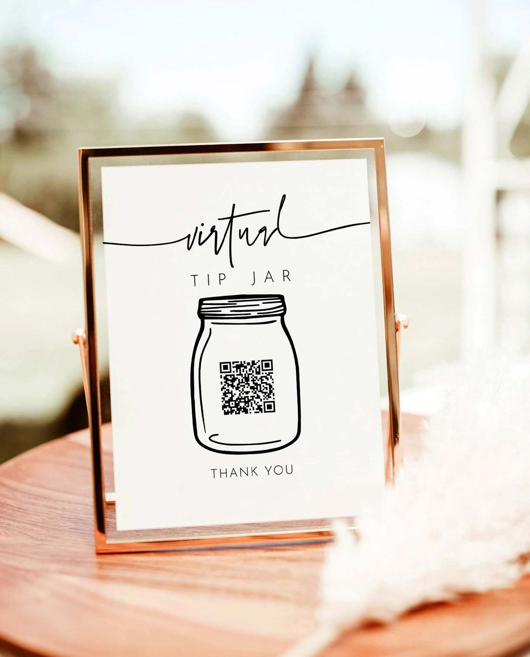 Virtual Tip Jar Sign, Tip Your Bartender, Venmo Tip Sign, Wedding Bar ...