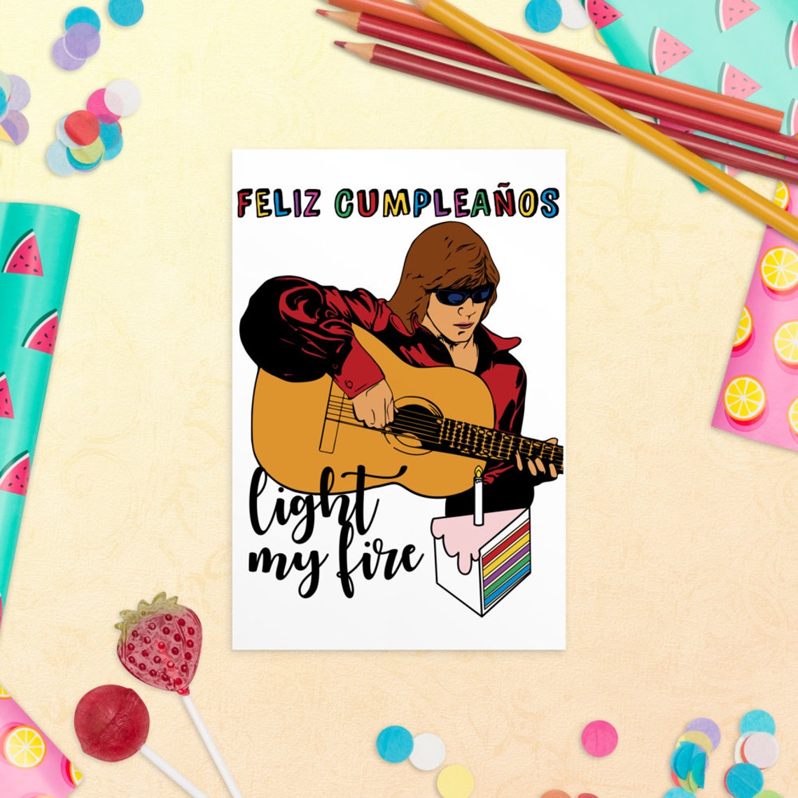 FELIZ CUMPLEANOS TARJETA Spanish Birthday Card Png Jpg - Etsy