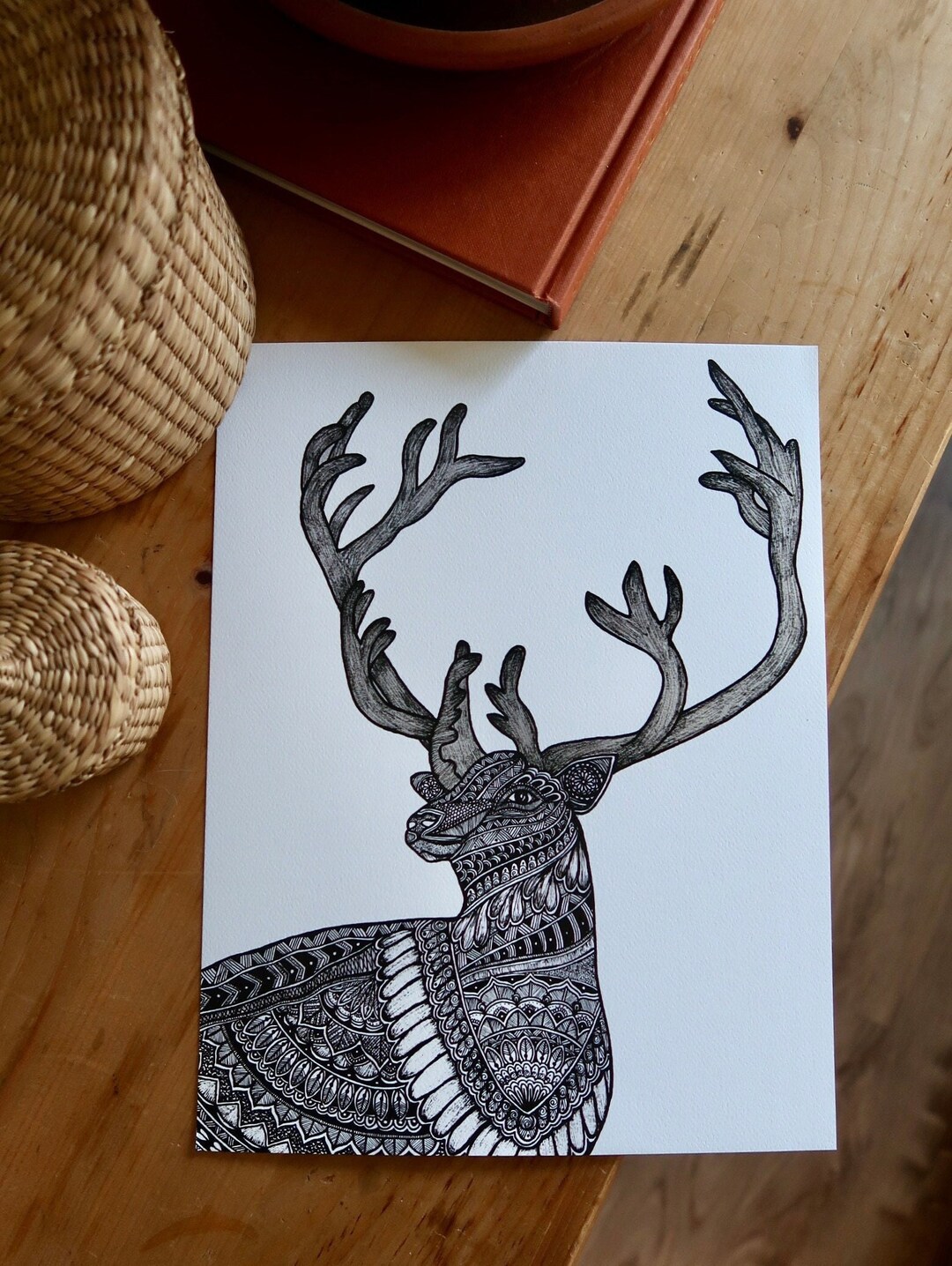 Caribou Print, Caribou Poster, Mandalove, Wall Decoration to Frame ...