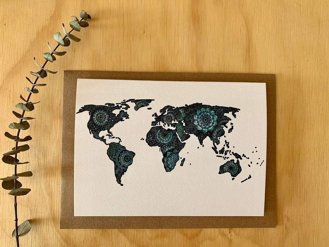 Worldmap Wish Map, Watercolor Worldmap, All-time Map, Illustration ...