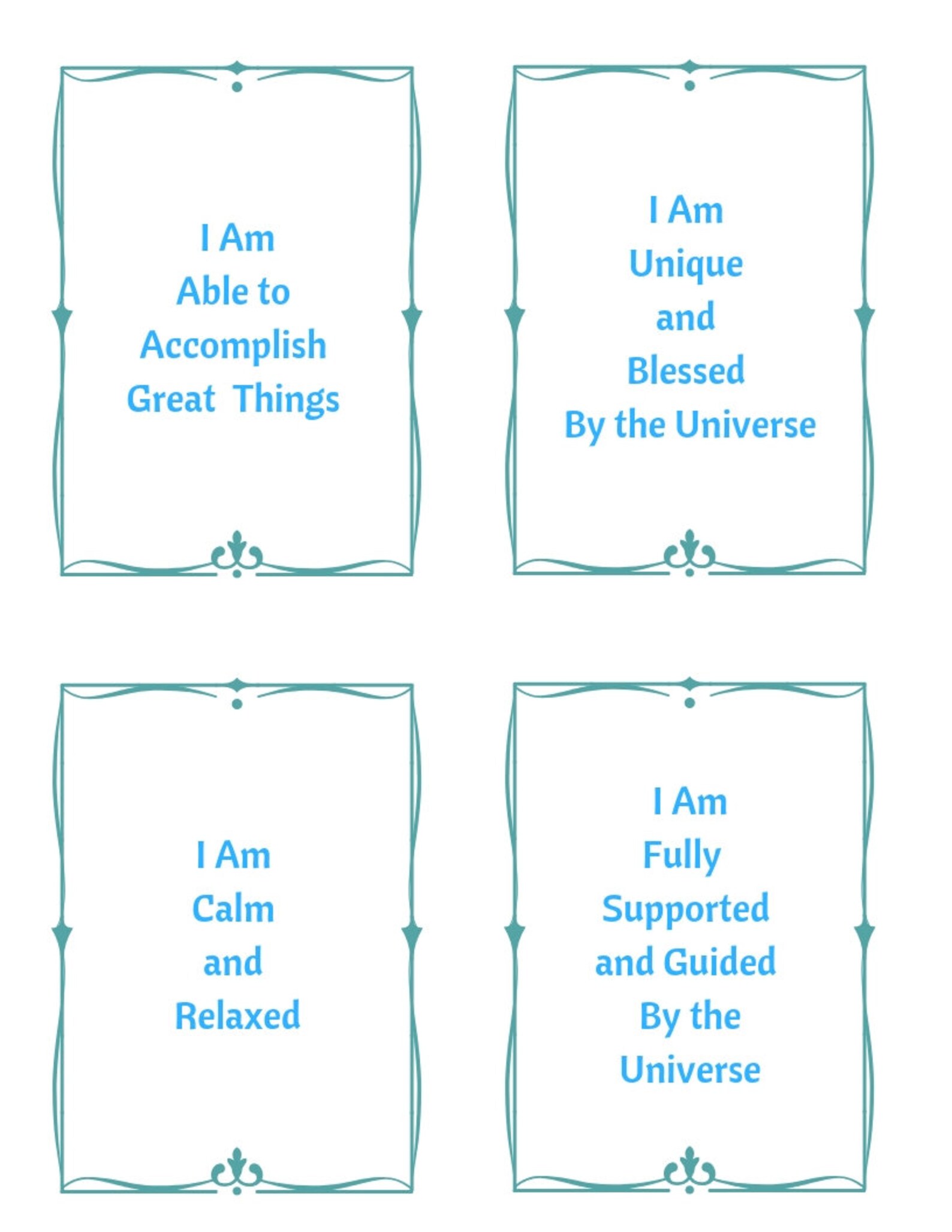 I AM - 24 Daily Affirmation Cards - Etsy