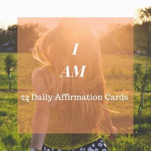 I AM - 24 Daily Affirmation Cards - Etsy