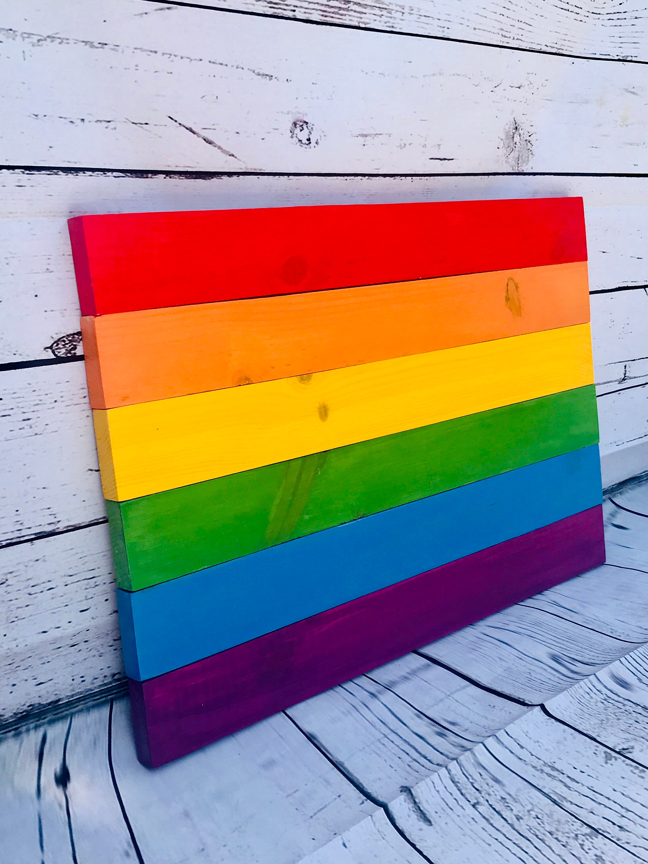 Wooden Pride Flag Porch Decor Pride Flag LGBTQ Flag - Etsy