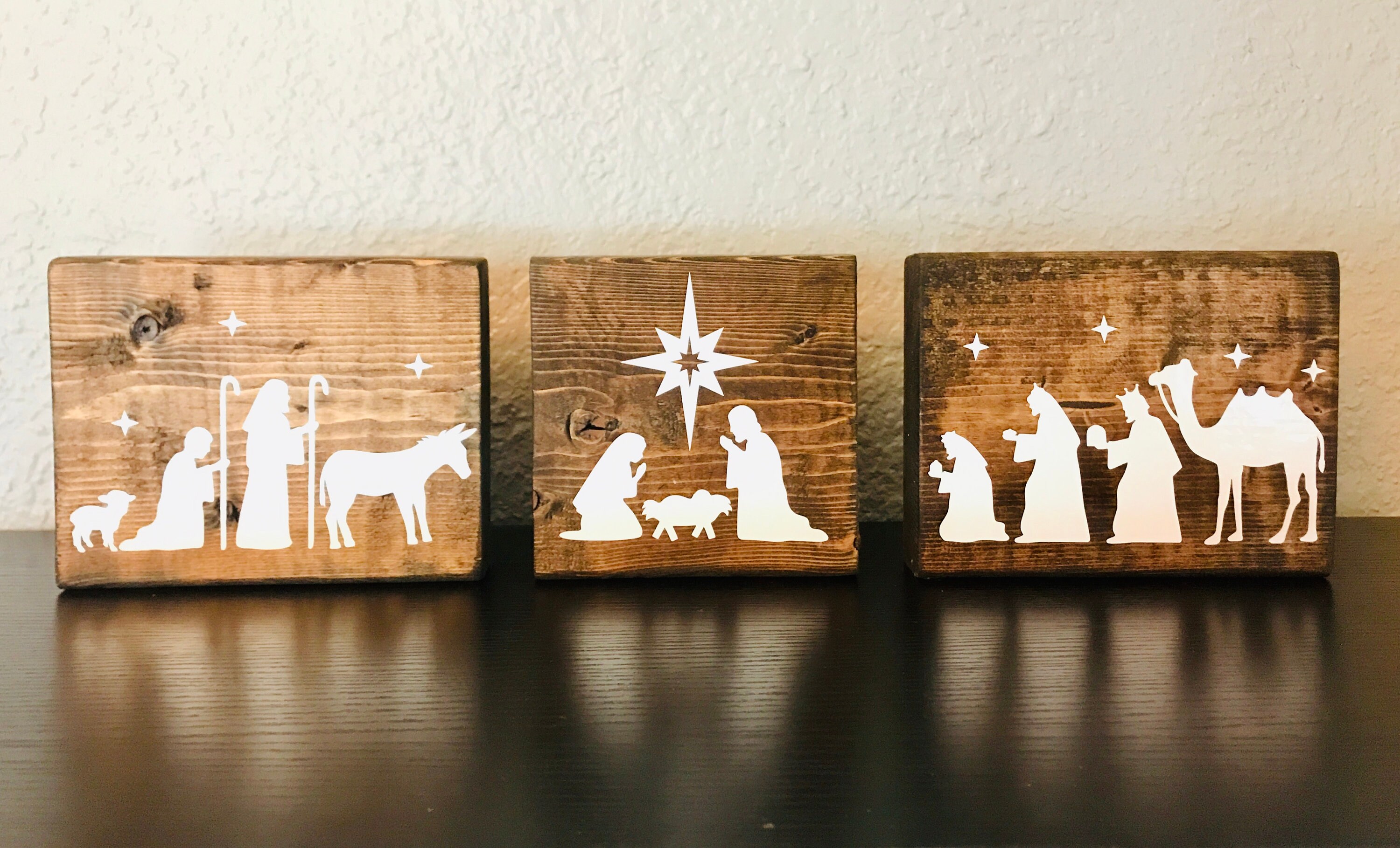 Wooden Block Nativity - Etsy