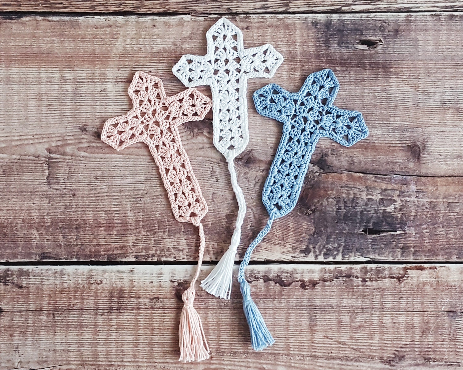 Cross Bookmark - Crochet Crucifix Bookmark- Communion Gift - Religious ...
