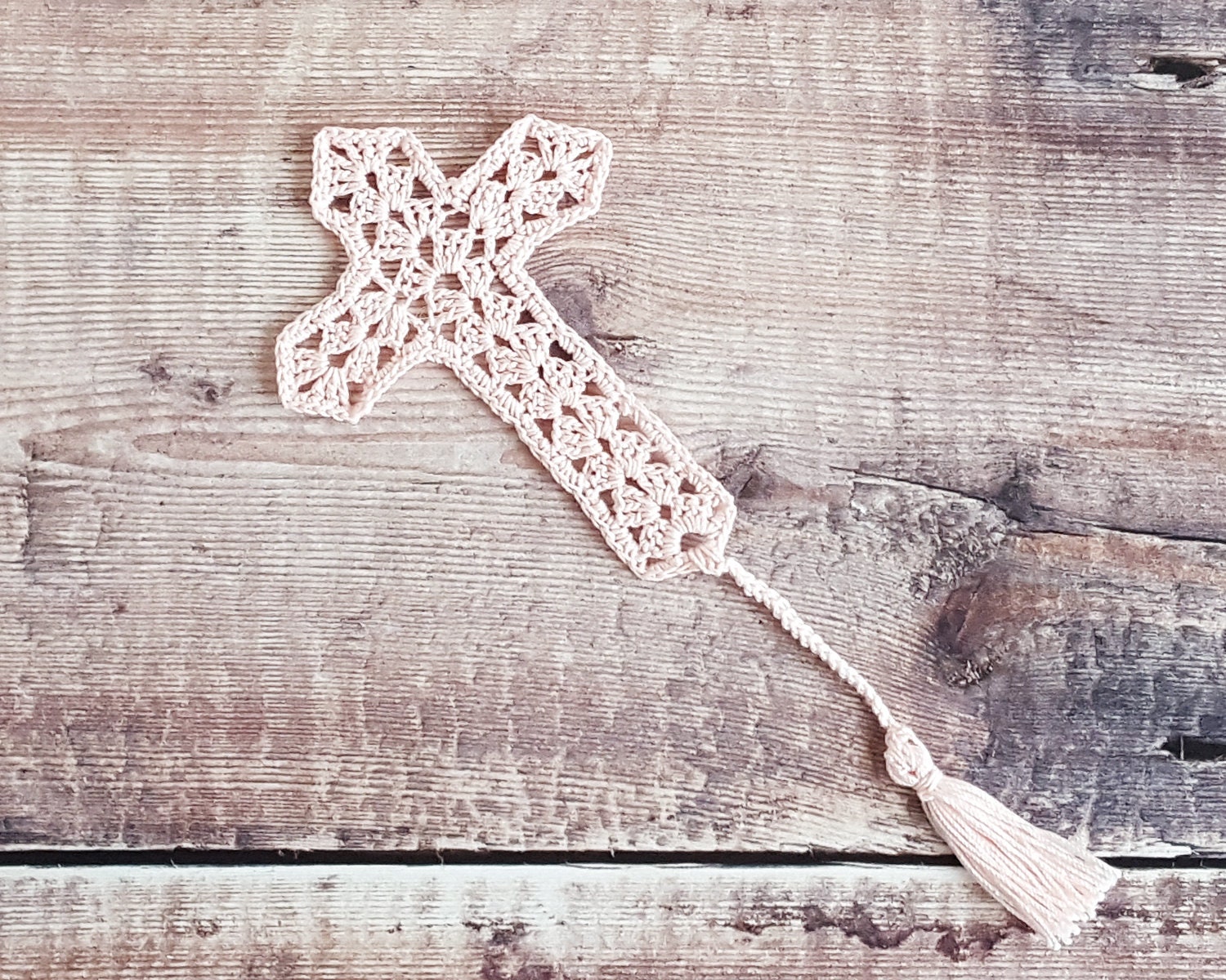 Cross Bookmark - Crochet Crucifix Bookmark - Communion Gift - Religious ...