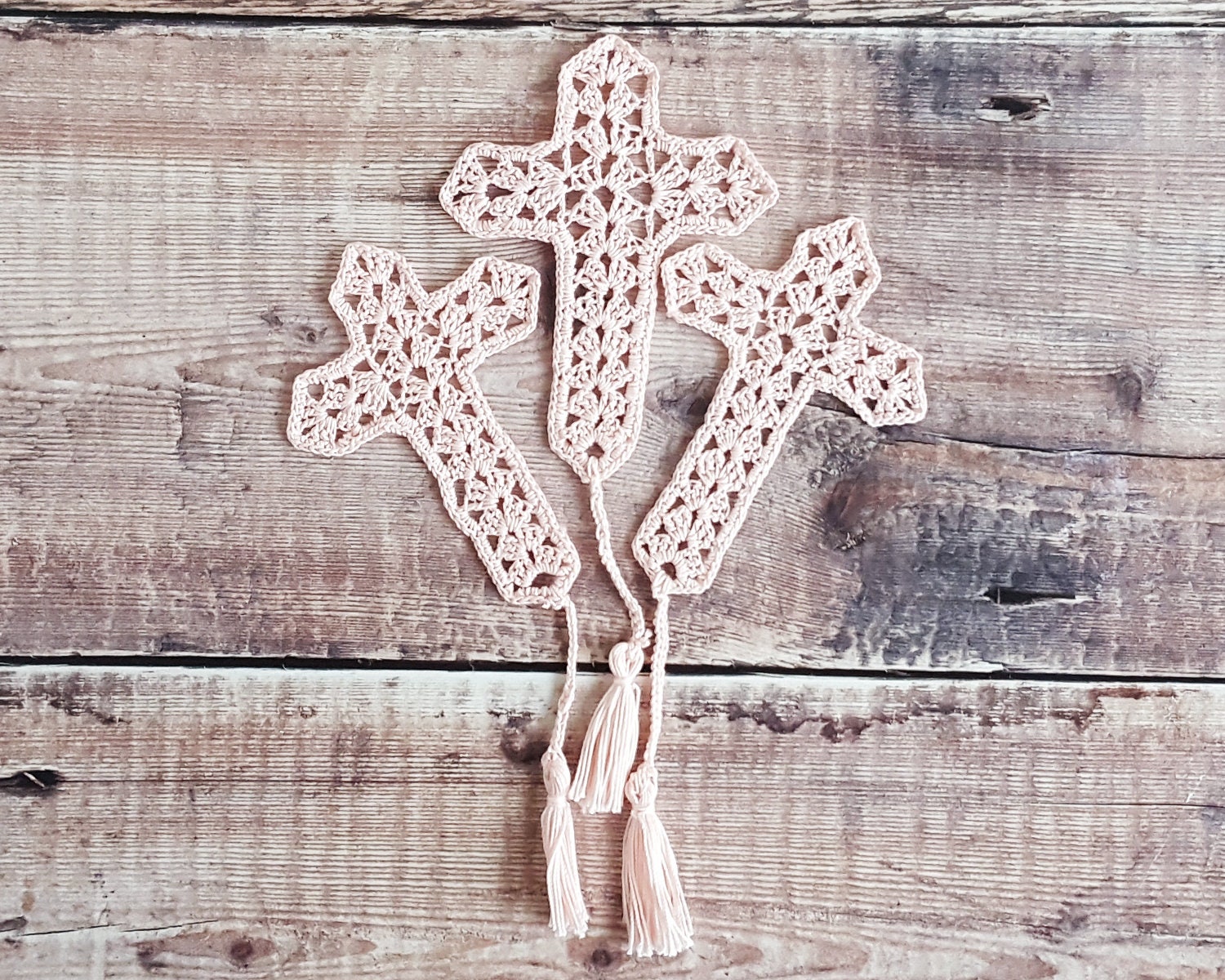 Cross Bookmark - Crochet Crucifix Bookmark - Communion Gift - Religious ...