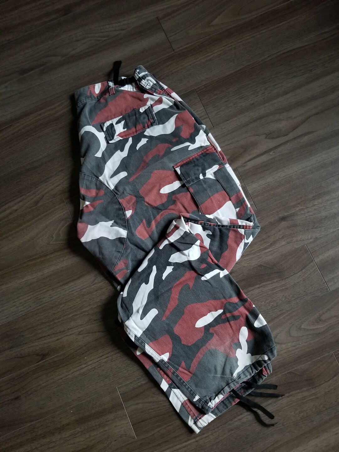 90s Military Red Camo Pants Distressed - Etsy