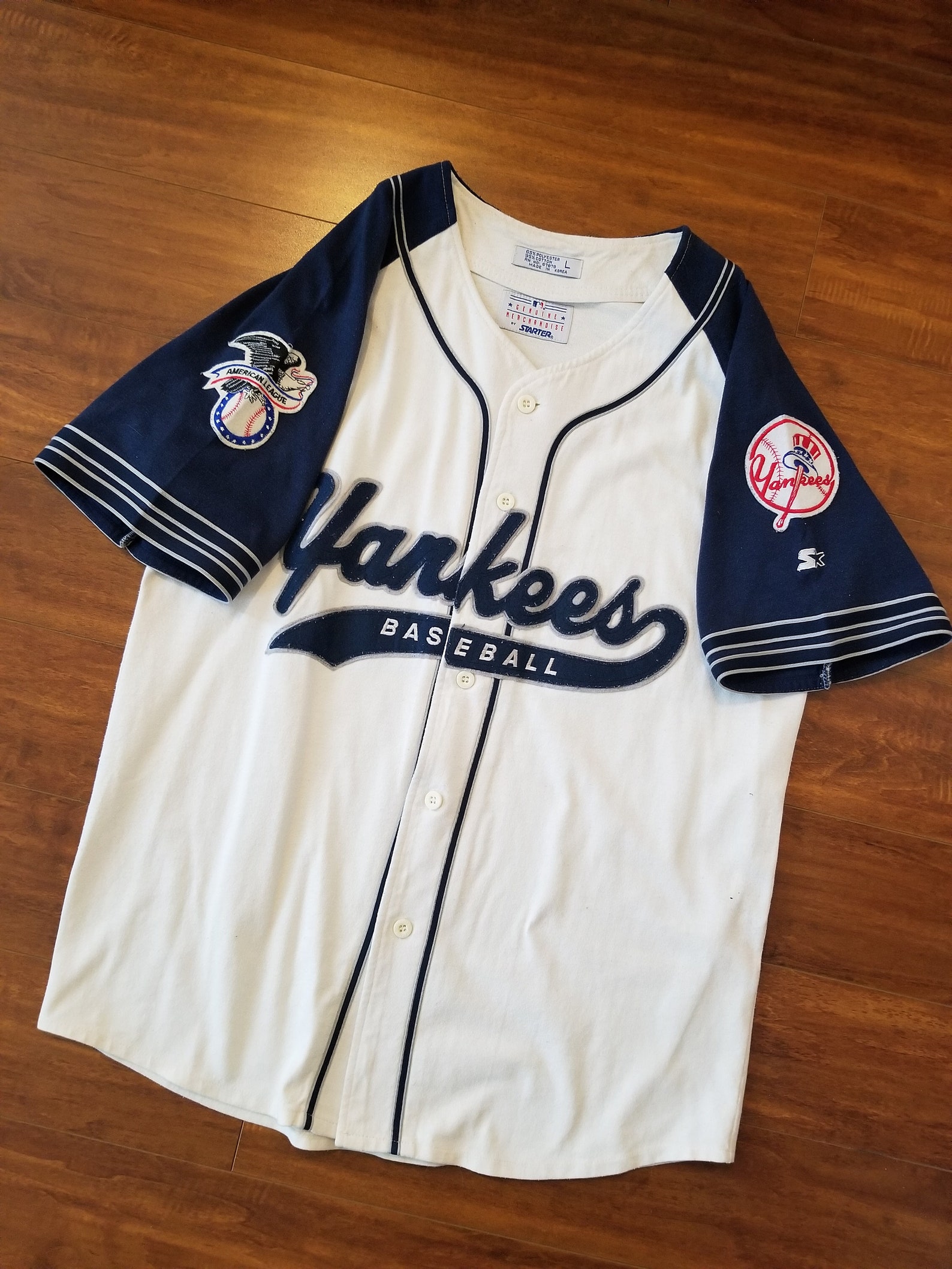 90s New York Yankees Starter Script Baseball Jersey | Etsy