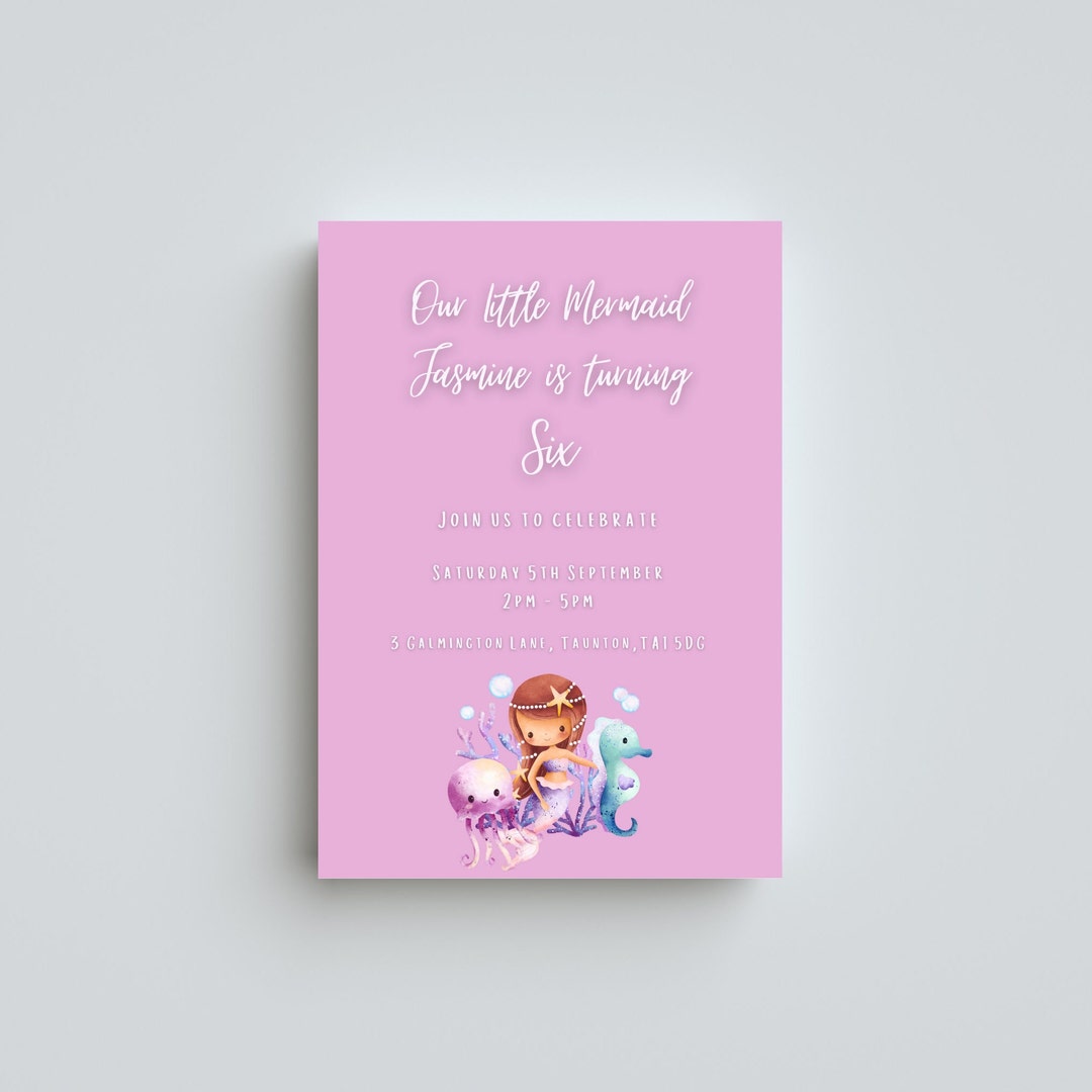 Invitation Editable Template Instant Download, Girls 6th Birthday Party ...