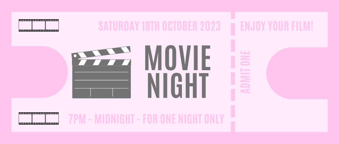 MOVIE NIGHT Tickets, Editable Template, Printable - Etsy