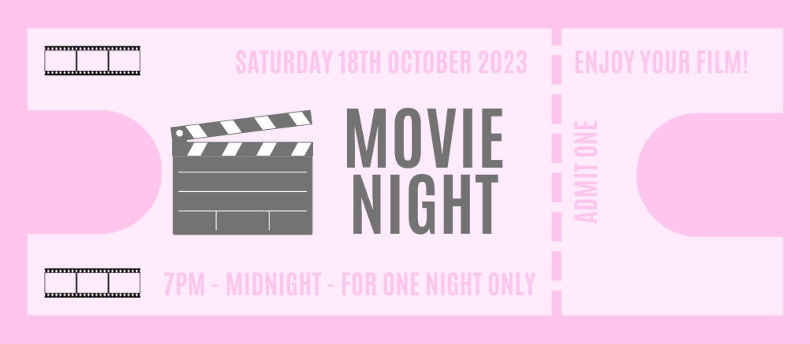 MOVIE NIGHT Tickets, Editable Template, Printable - Etsy