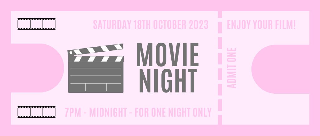 MOVIE NIGHT Tickets, Editable Template, Printable - Etsy