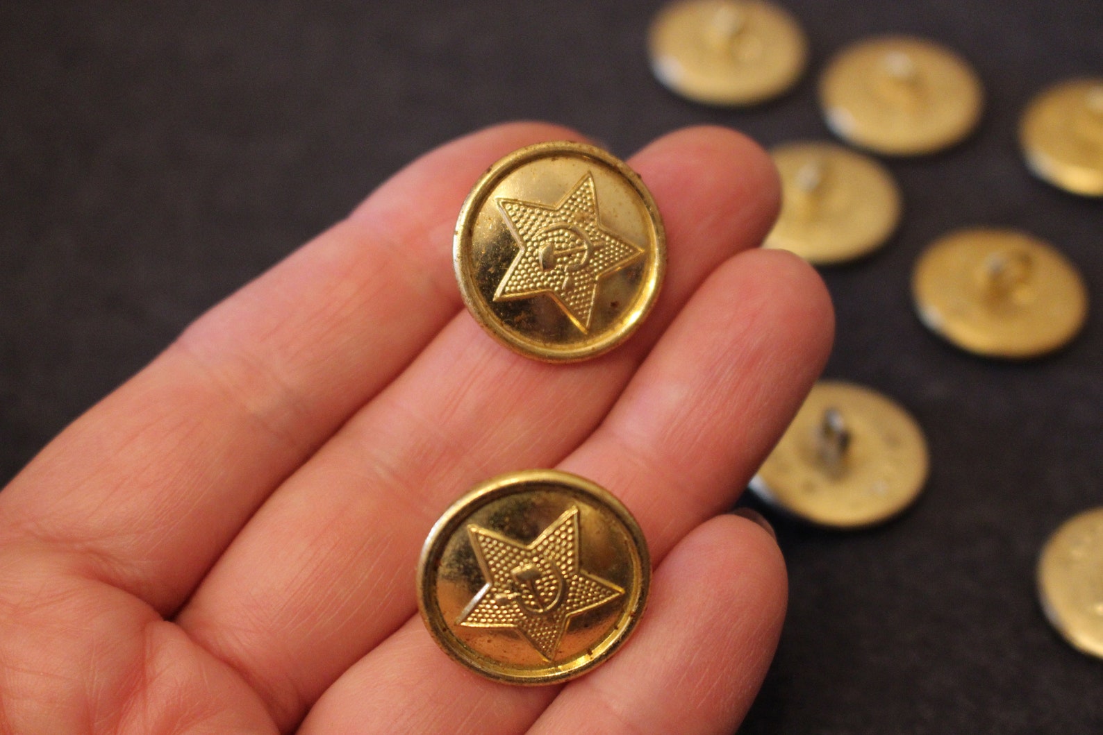 SET 11 pcs. military buttons Army uniform buttons Vintage | Etsy