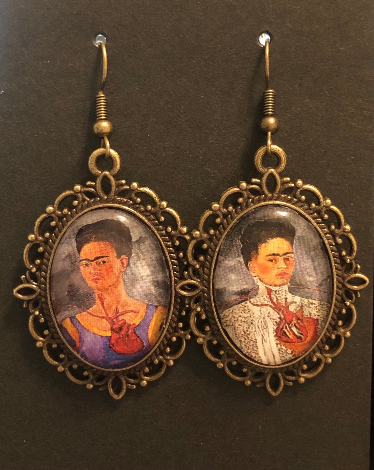 The Two Fridas by Frida Kahlo Earrings (detail) - Etsy