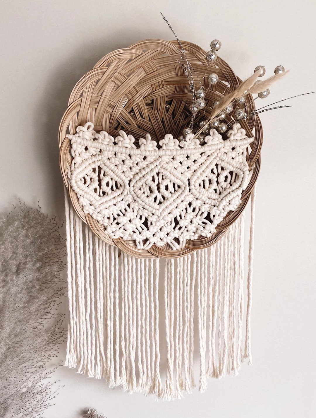 Macrame Wall Hanging Pattern DIY Macrame EBOOK Pattern Macrame Basket ...