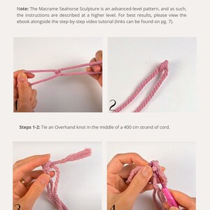 Macrame Pattern Seahorse Sculpture - DIY EBOOK Pattern Macrame Tutorial - Macrame Animal Pattern ...