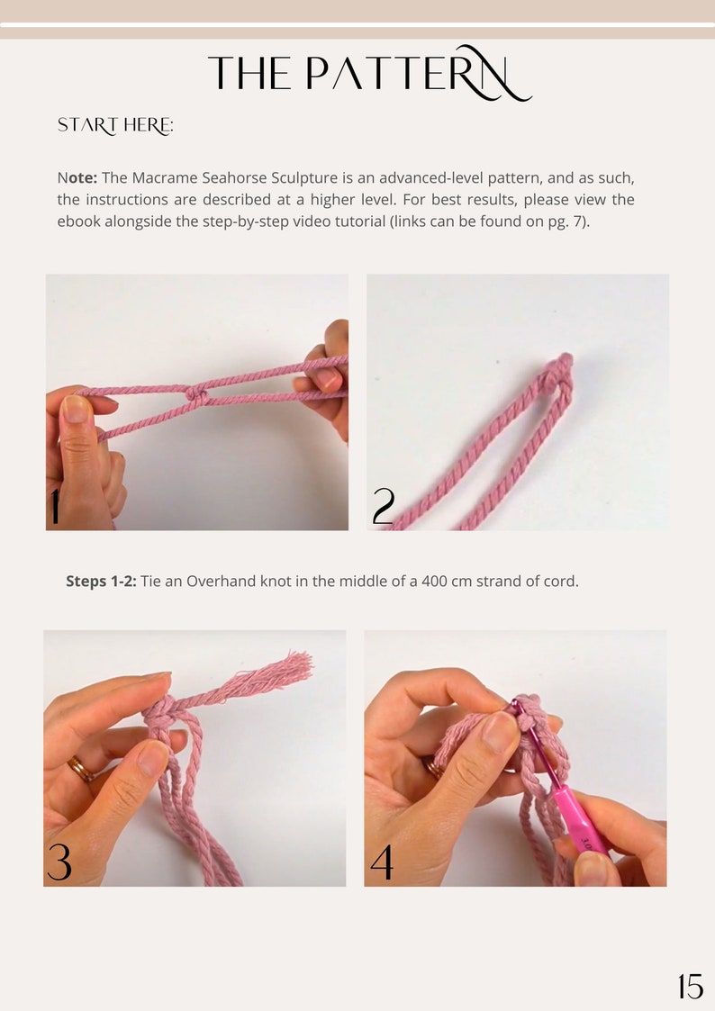 Macrame Seahorse Sculpture Pattern – 3D Animal DIY (PDF EBOOK) - Etsy