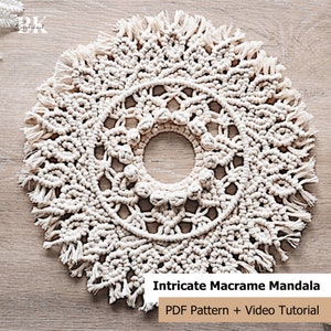 Macrame Pattern Mandala DIY Pattern EBOOK Macrame Tutorial for Macrame Wall Hangings Macrame ...