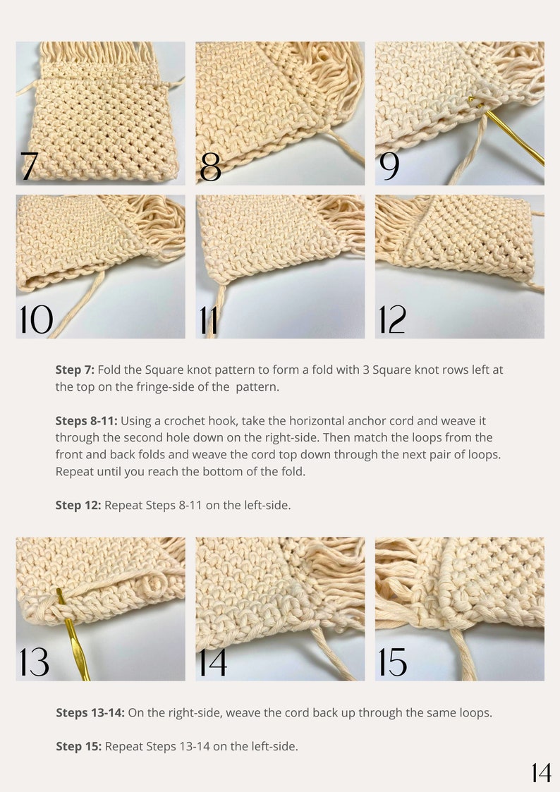 Macrame Crossbody Bag Pattern: Shell Design, Boho Fashion (PDF Ebook ...
