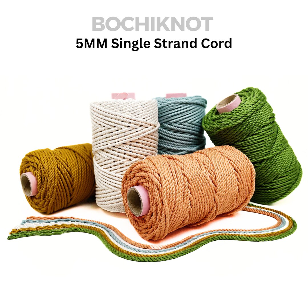 Bamboo Macrame Cord 5mm - Cotton Yarn Rope - Macrame Colored Cord ...