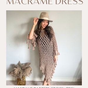 Macrame Boho Dress Pattern, Beach Cover up Tutorial (PDF) - Etsy