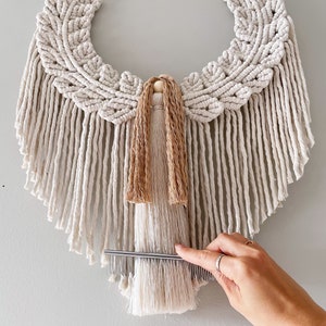 Macrame Angel Wall Hanging DIY Pattern EBOOK Macrame Christmas Decor Pattern Macrame Angel Wings ...