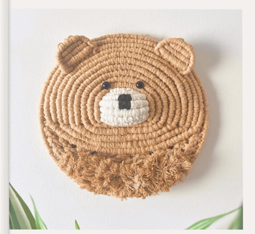 Bear Macrame Wall Hanging Pattern EBOOK + Video Tutorial - Etsy
