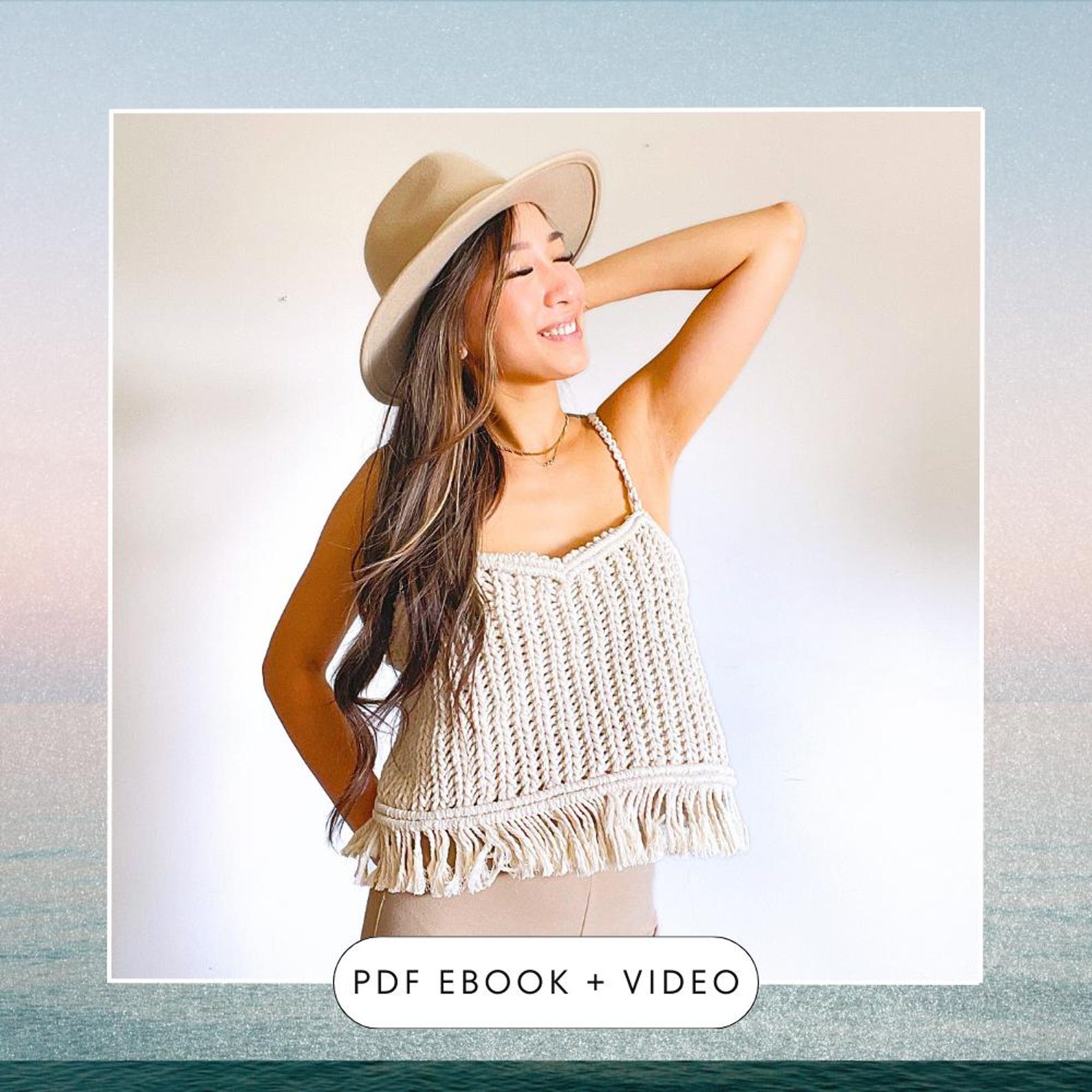 Macrame Sweater Tank Top Pattern, Bohemian Fashion (PDF EBOOK) - Etsy