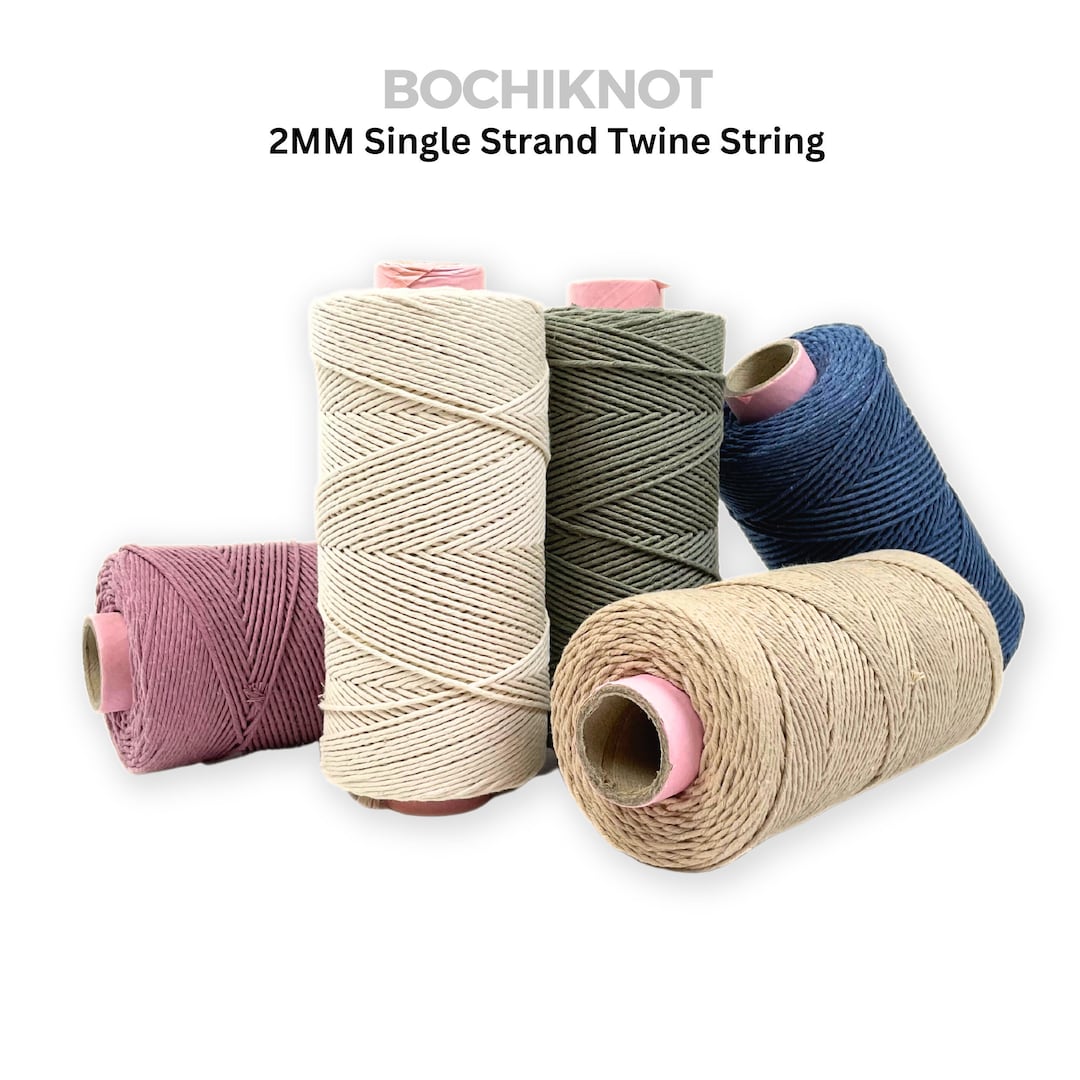 Macrame Cord 2mm Premium Recycled Cotton Cord Single Twisted Macrame ...