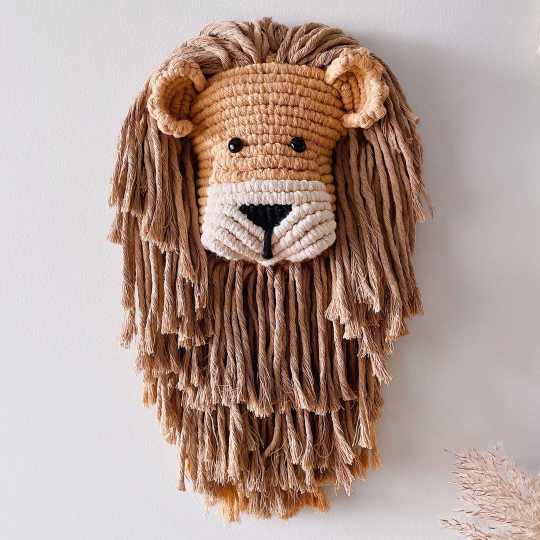 Macrame Lion Wall Hanging DIY EBOOK Pattern Macrame Tutorial Macrame ...