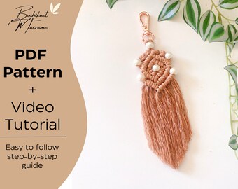 Set of 2, 5 or 10 Macrame Keychain, Gift for Wedding or Invitation ...