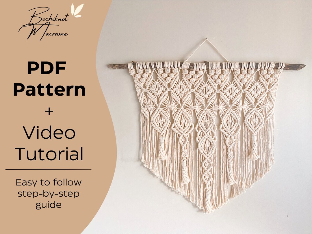 Large Macrame Wall Hanging DIY Pattern EBOOK Macrame Tutorial Pattern ...