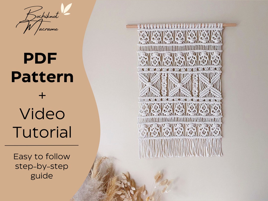 Large Macrame Wall Hanging DIY Pattern EBOOK Macrame Tutorial Pattern ...