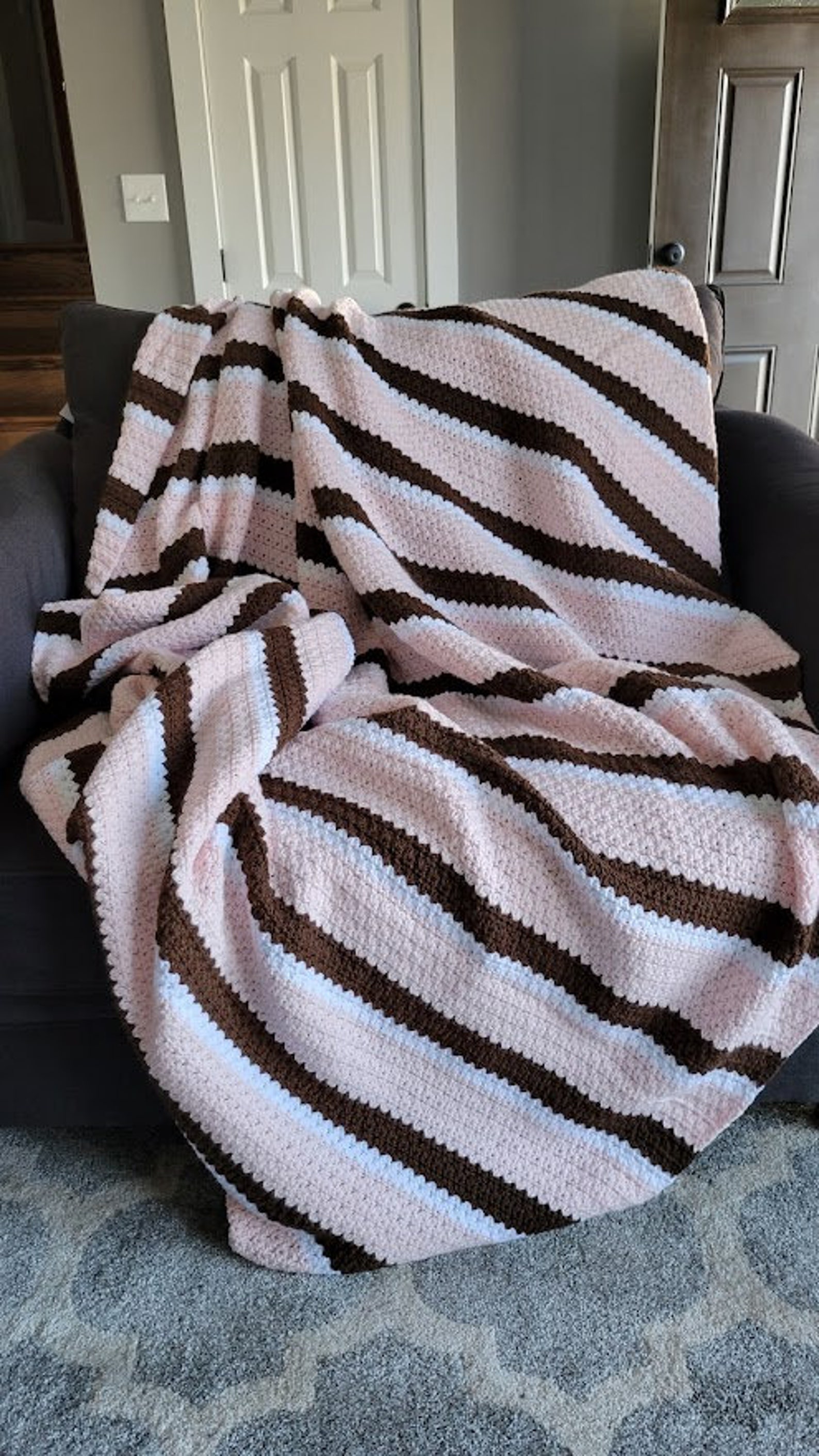 Pink & Brown Stripes - Etsy