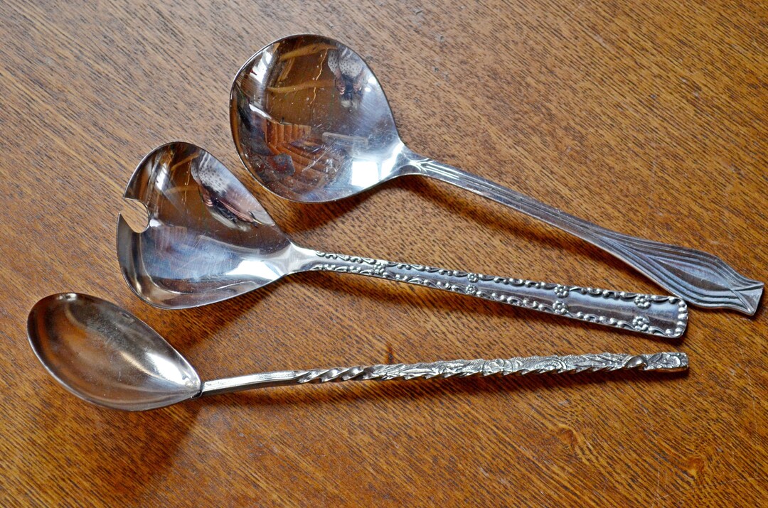 BIG MELCHIOR SPOONS Vintage Melhior (german Silver) Cutlery Soviet ...