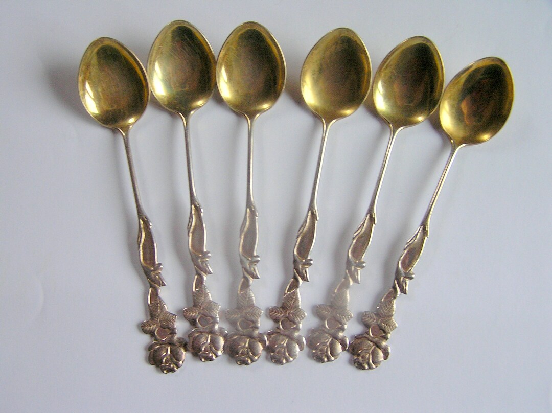 Alpaca Silver Teaspoons Vintage Espresso Spoons Cake Spoons Retro ...