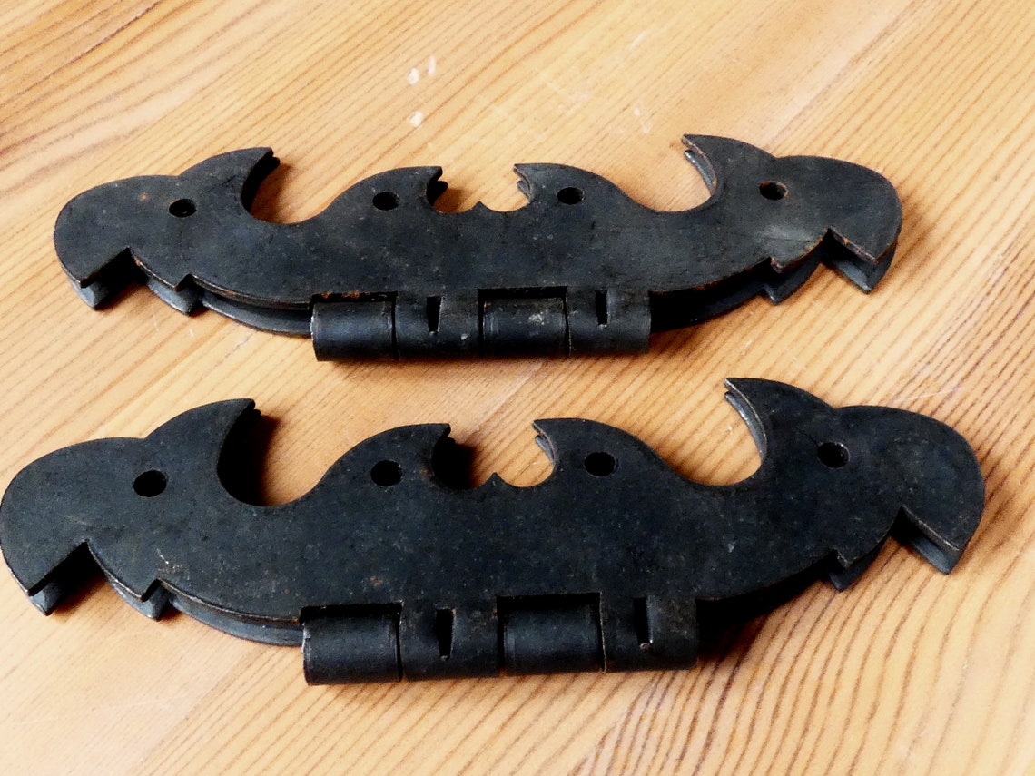 Vintage Door/window Hinges Set of 2 Iron Door Hinges Rustic | Etsy