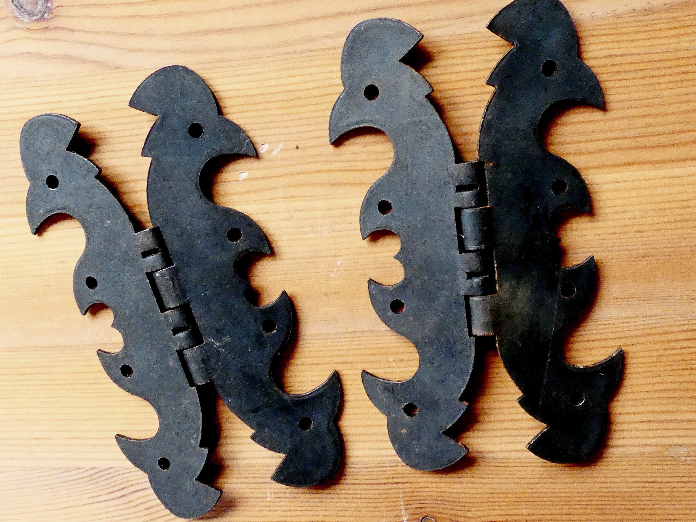 Vintage Door/window Hinges Set of 2 Iron Door Hinges Rustic | Etsy