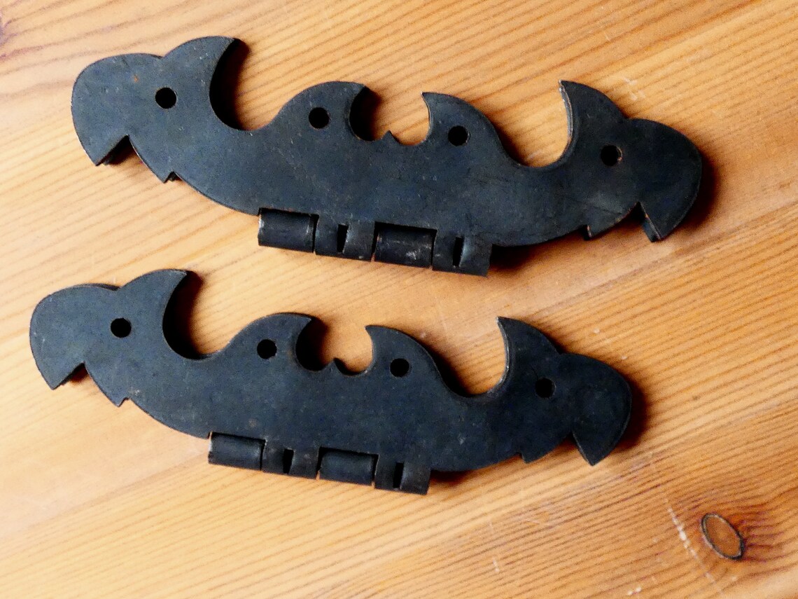 Vintage Door/window Hinges Set of 2 Iron Door Hinges Rustic | Etsy