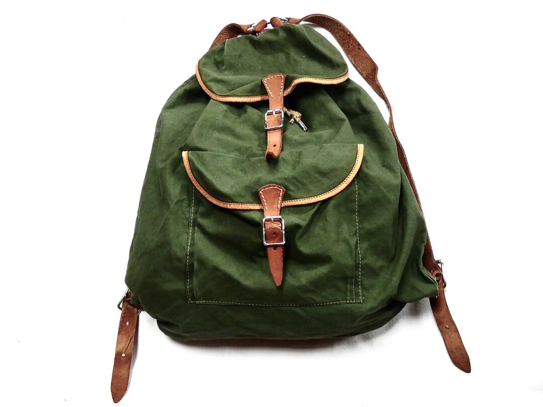 Backpack Vintage Soviet Knapsack Light Weight Tourist Backpack Canvas ...