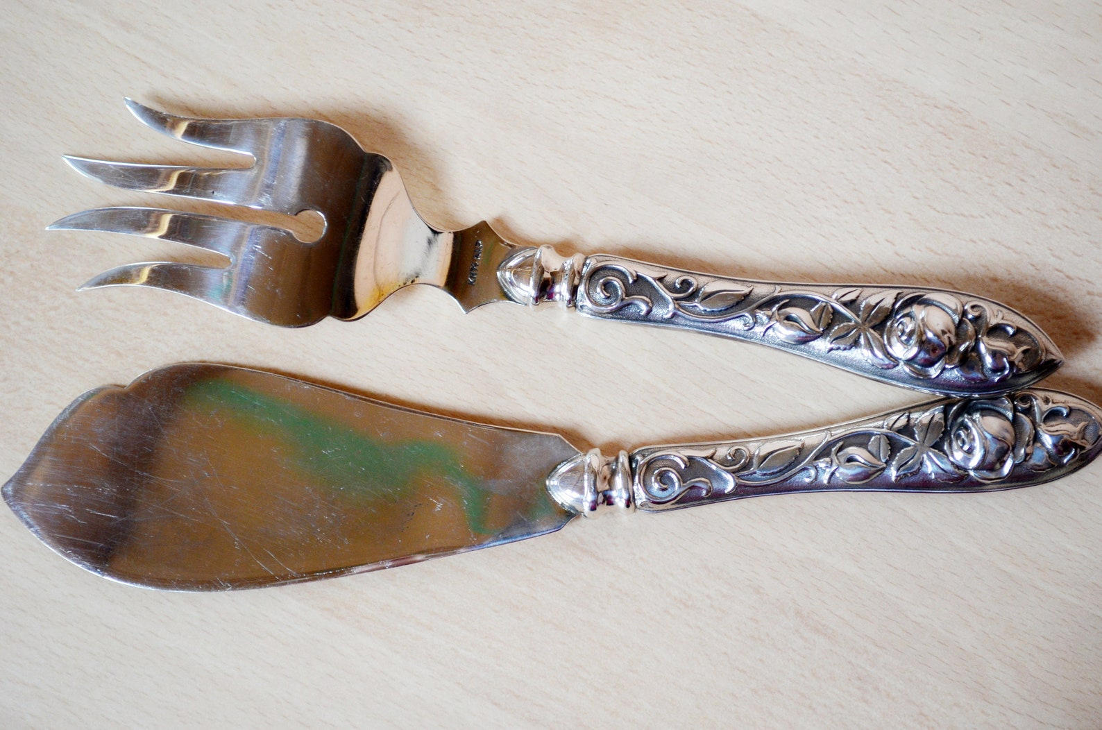 ALPACA Silver Fish Serving Set Vintage Ornamented Serving - Etsy