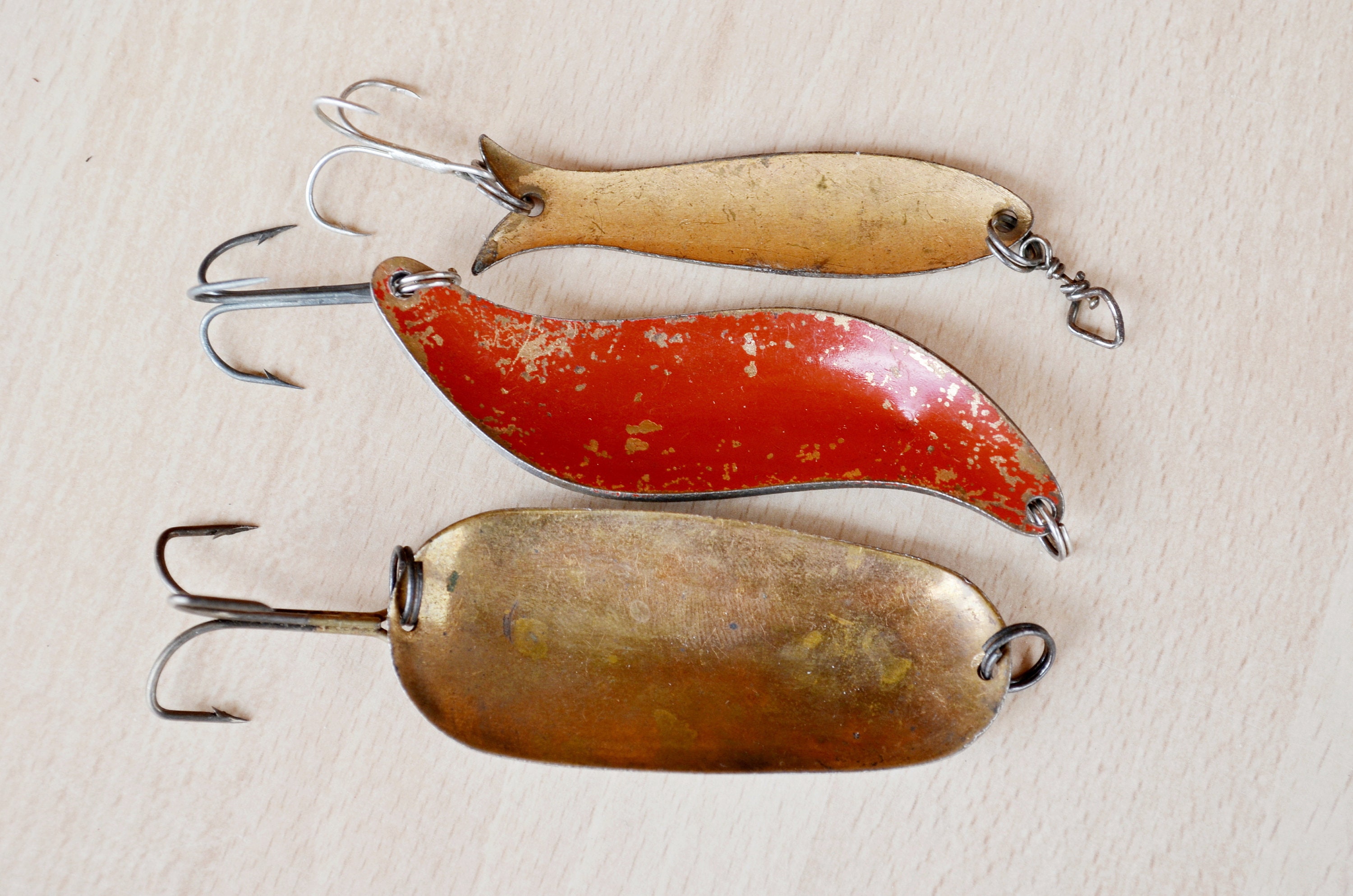 Copper Fishing Lures Vintage Set of 3 Handmade Lures Soviet - Etsy UK