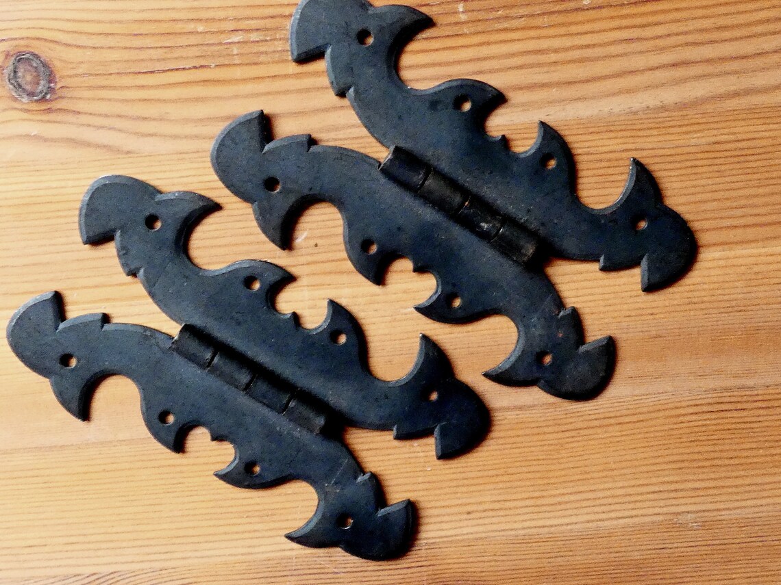 Vintage Door/window Hinges Set of 2 Iron Door Hinges Rustic | Etsy