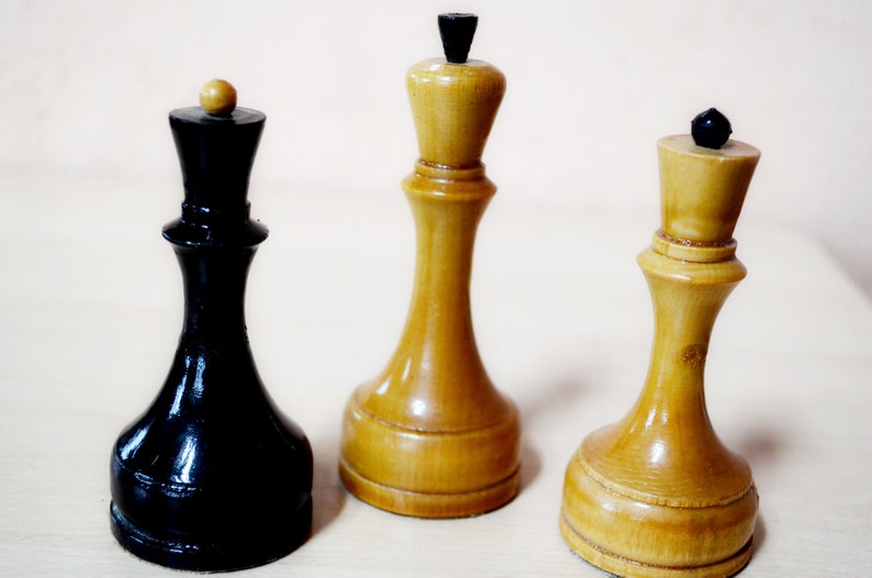 LARGE Chess Pieces RANDOM Mix 18 Pcs Wooden Chess Pieces - Etsy