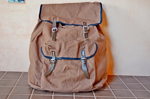 NOS Soviet backpack UNUSED Vintage Soviet Knapsack La… - Gem