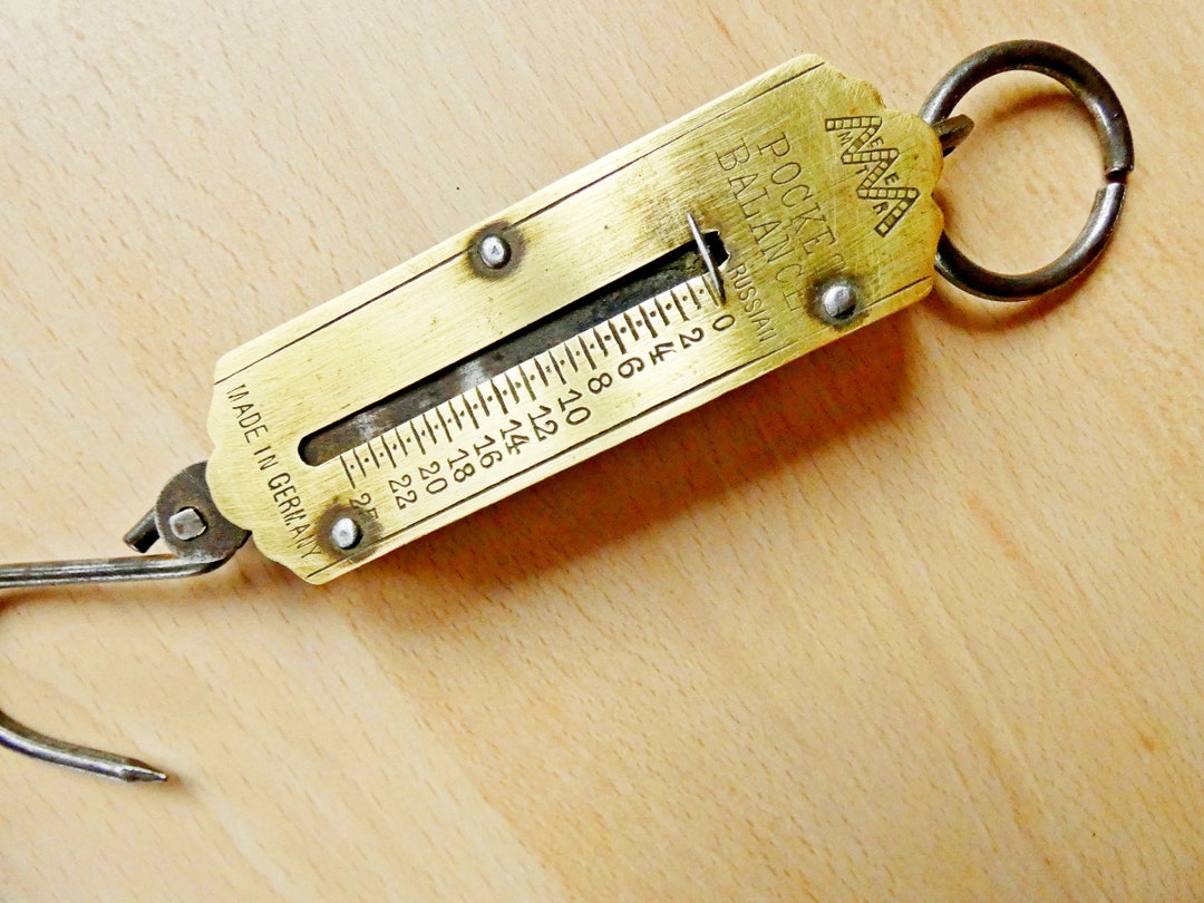 RARE! ANTIQUE Brass/metal Pocket Balance Fits in Your Pocket German ...